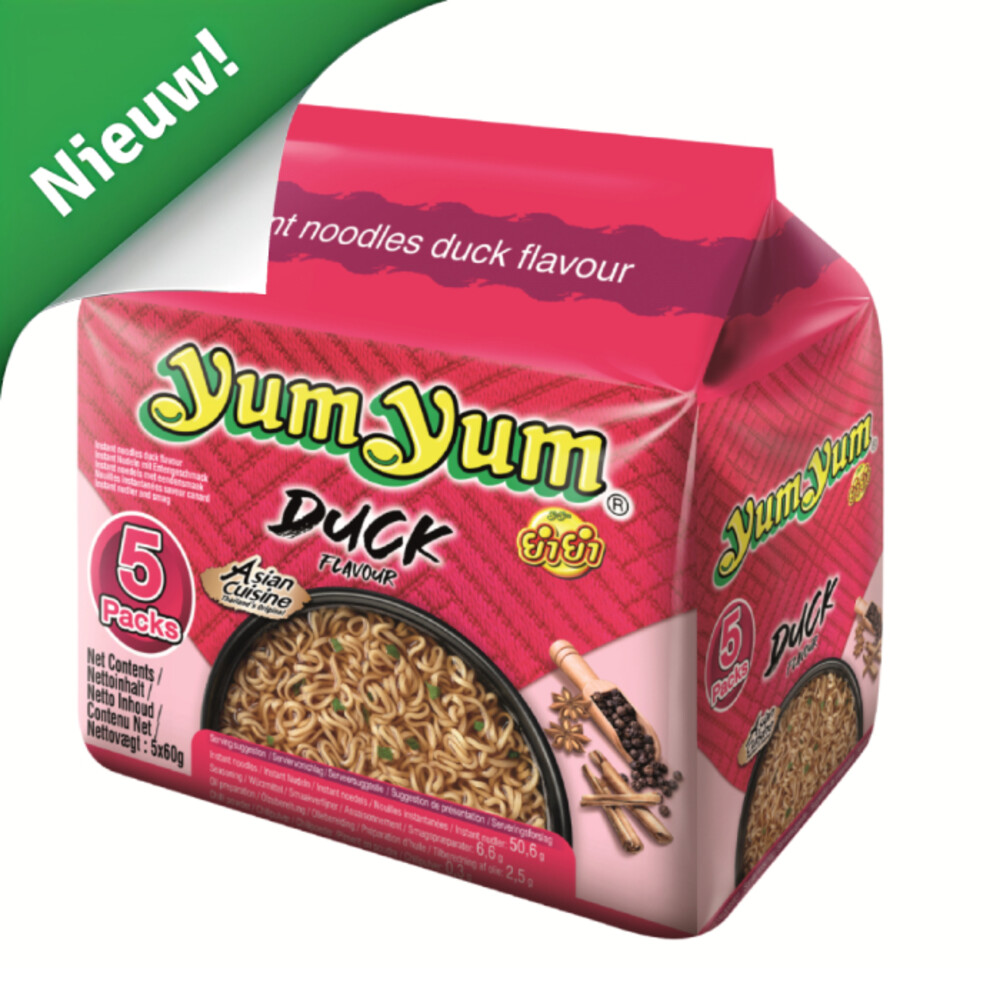Yum Yum Bami Soep Eend 5 x 60 gr | Plein.nl