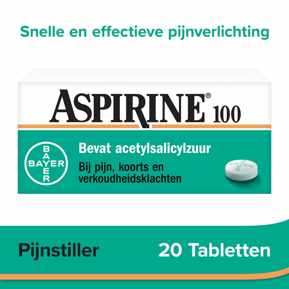Aspirine 100 mg 20 tabletten | Plein.nl