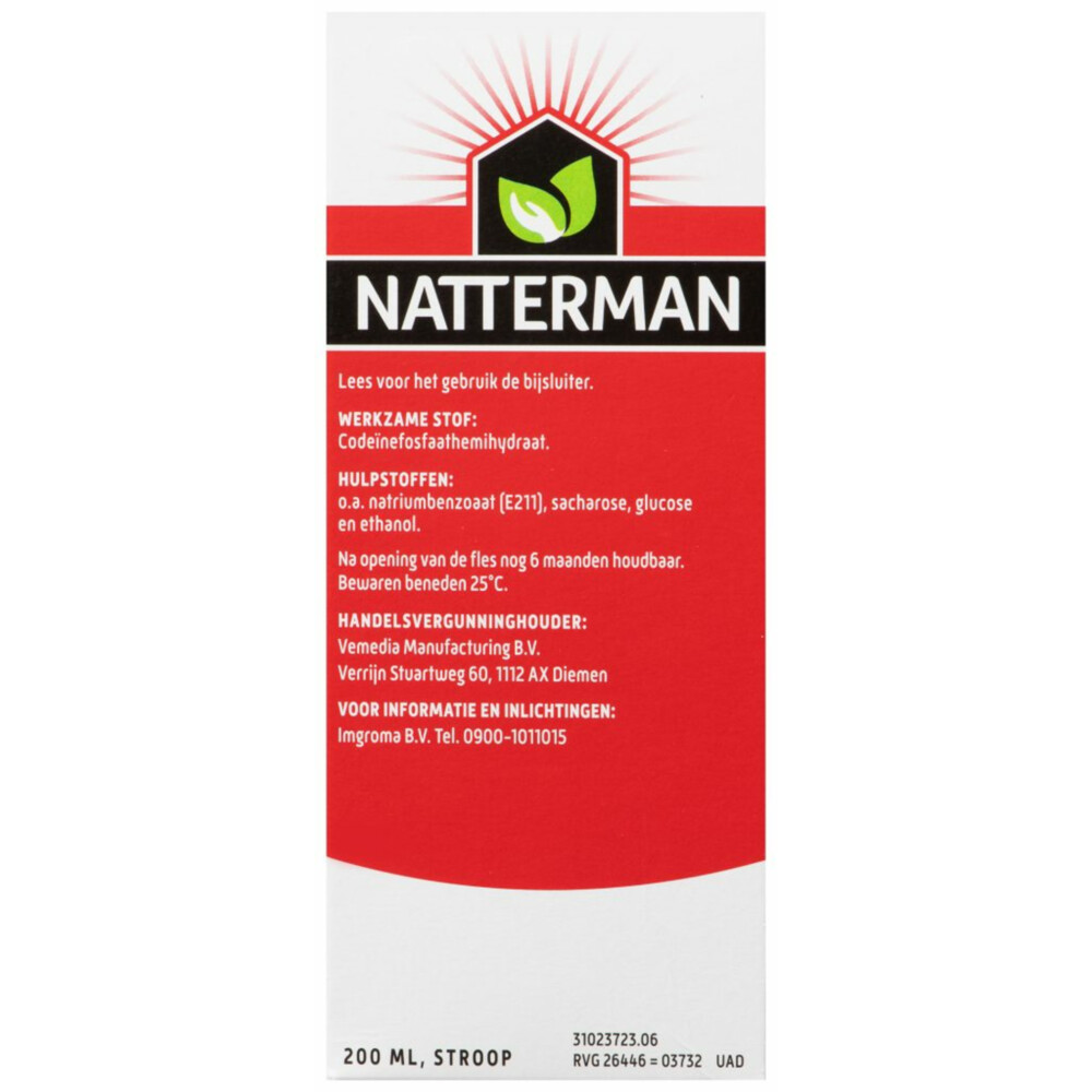 Natterman Bronchicum Extra Sterk 200 ml | Plein.nl