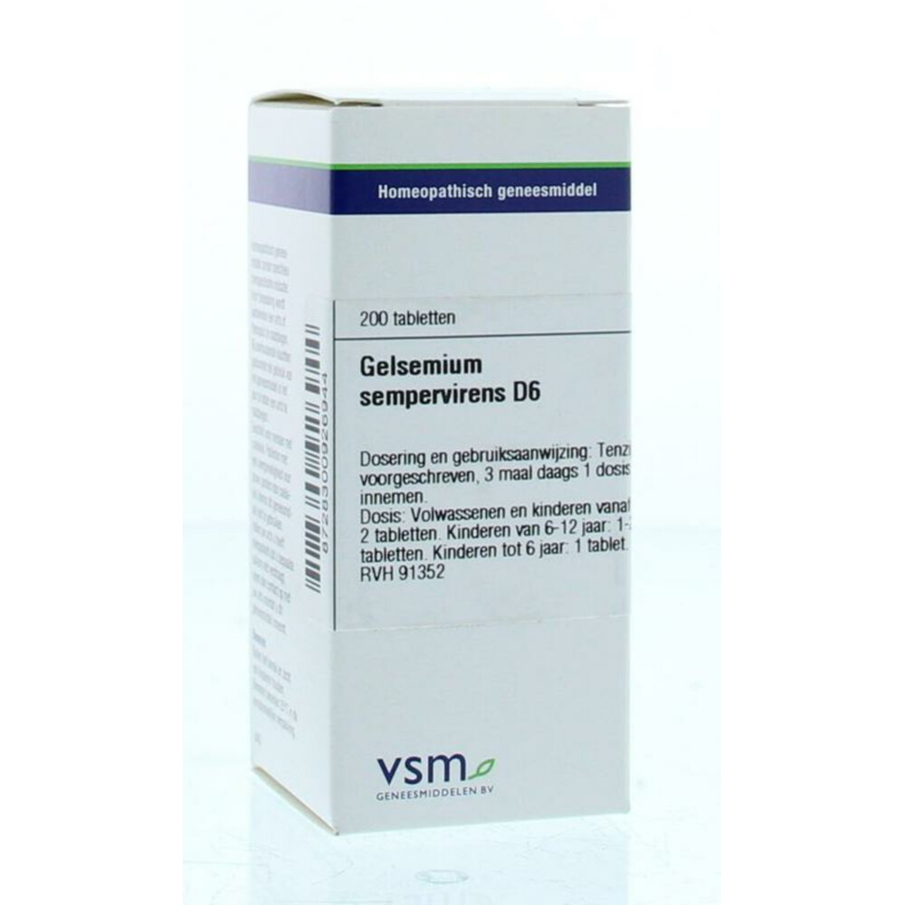 VSM Gelsemium Semperviren D6 200 tabletten | Plein.nl
