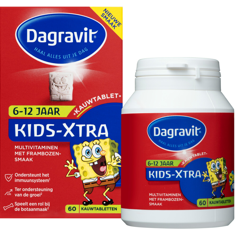 Dagravit Multivitamine Kids Xtra 6-12 jaar 60 tabletten | Plein.nl