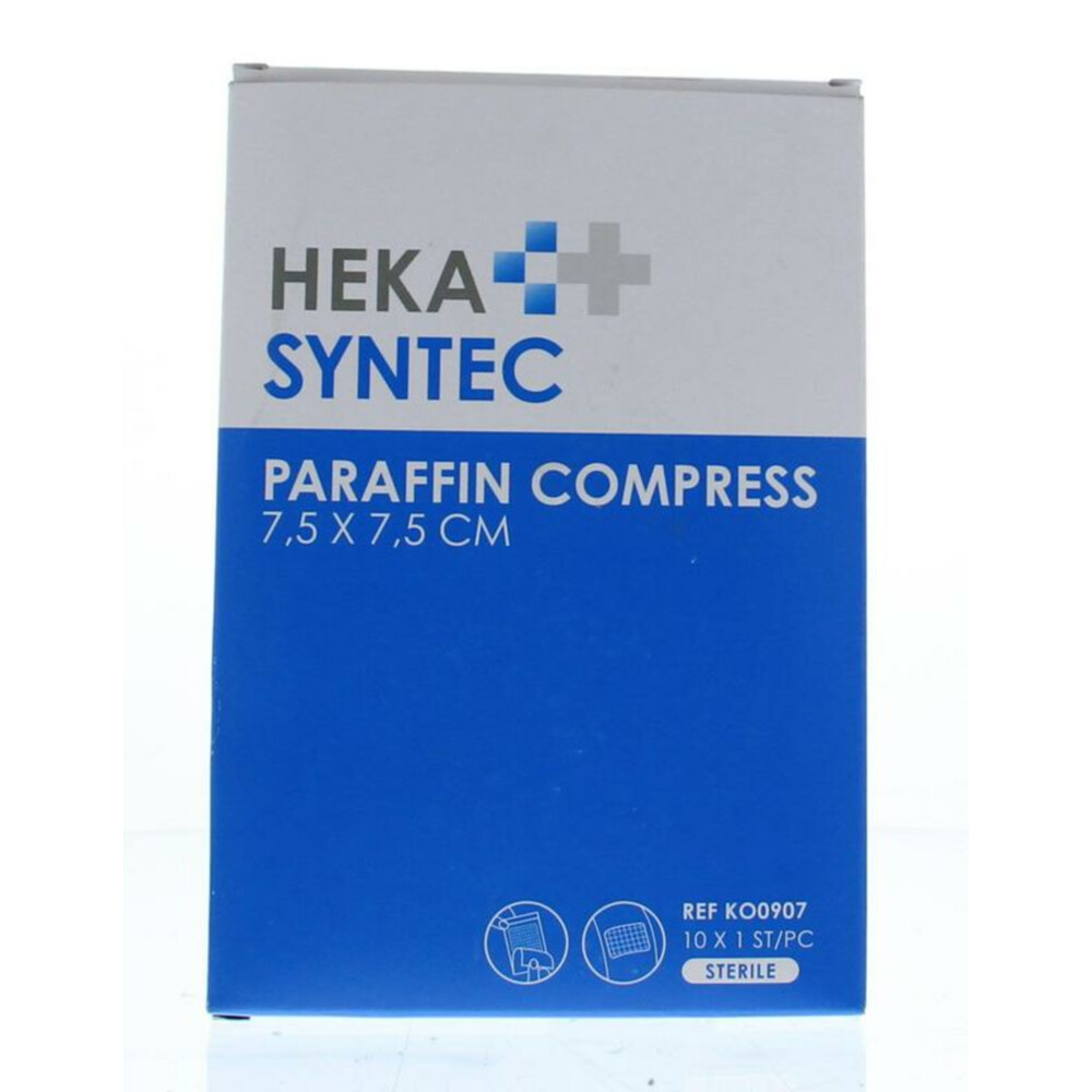 Heka Paraffin Compress 7,5 x 7,5 cm Steriel 10 stuks | Plein.nl