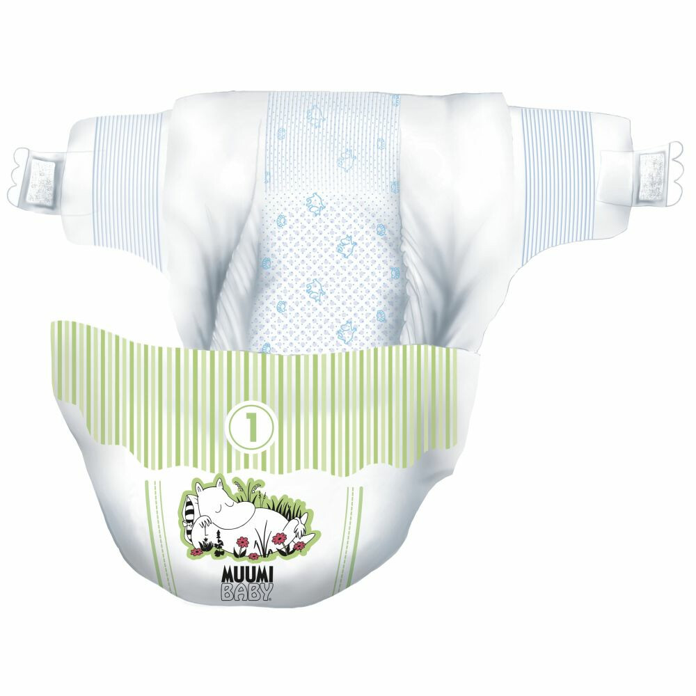 Muumi baby Ecologische Luiers Maat 1 Newborn 2-5 kg 25 stuks | Plein.nl
