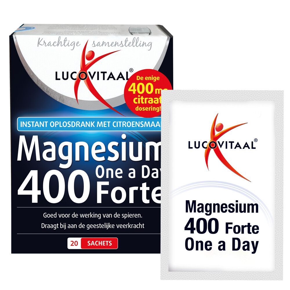 Lucovitaal Magnesium 400 Forte One a Day 20 sachets | Plein.nl