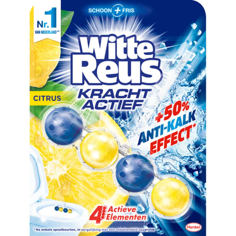 Witte Reus Toiletblok Kracht Actief Citrus | Plein.nl