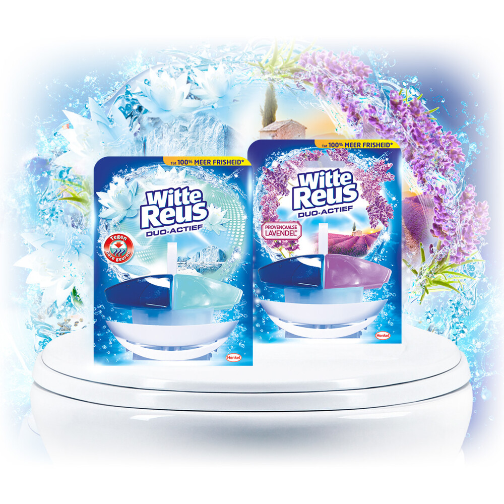 Witte Reus Duo Actief Toiletblok Provençaalse Lavendel | Plein.nl