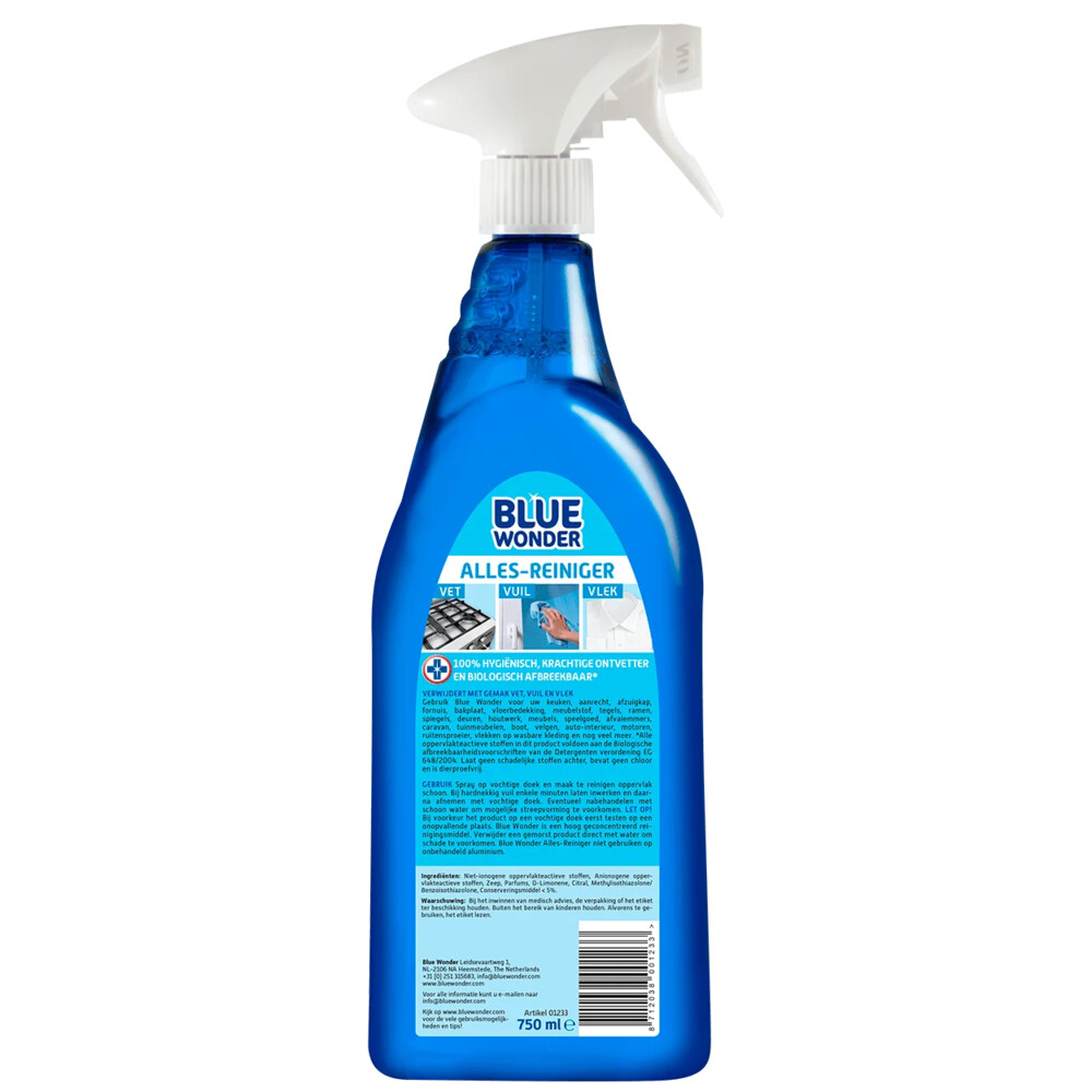 Blue Wonder Allesreiniger Spray 750 ml | Plein.nl