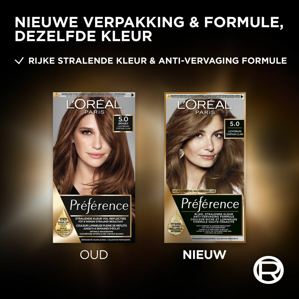 L'Oréal Préférence Permanente Haarkleuring 5.0 Lichtbruin | Plein.nl