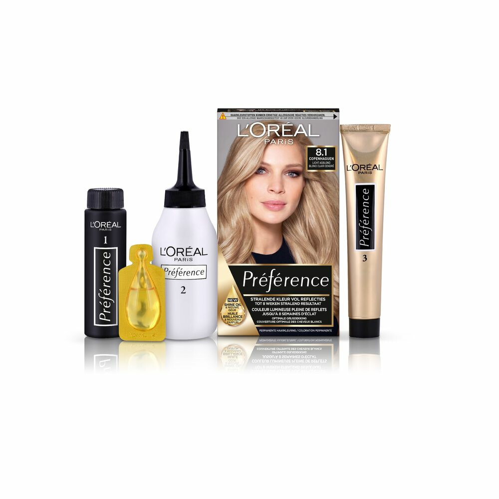 L'Oréal Préférence Cool Blondes Permanente Haarkleuring 8.1 Licht ...