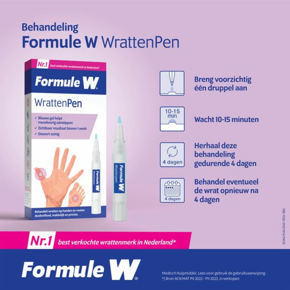 Formule W Wrattenpen TCA-Active Gel 1,5 ml | Plein.nl