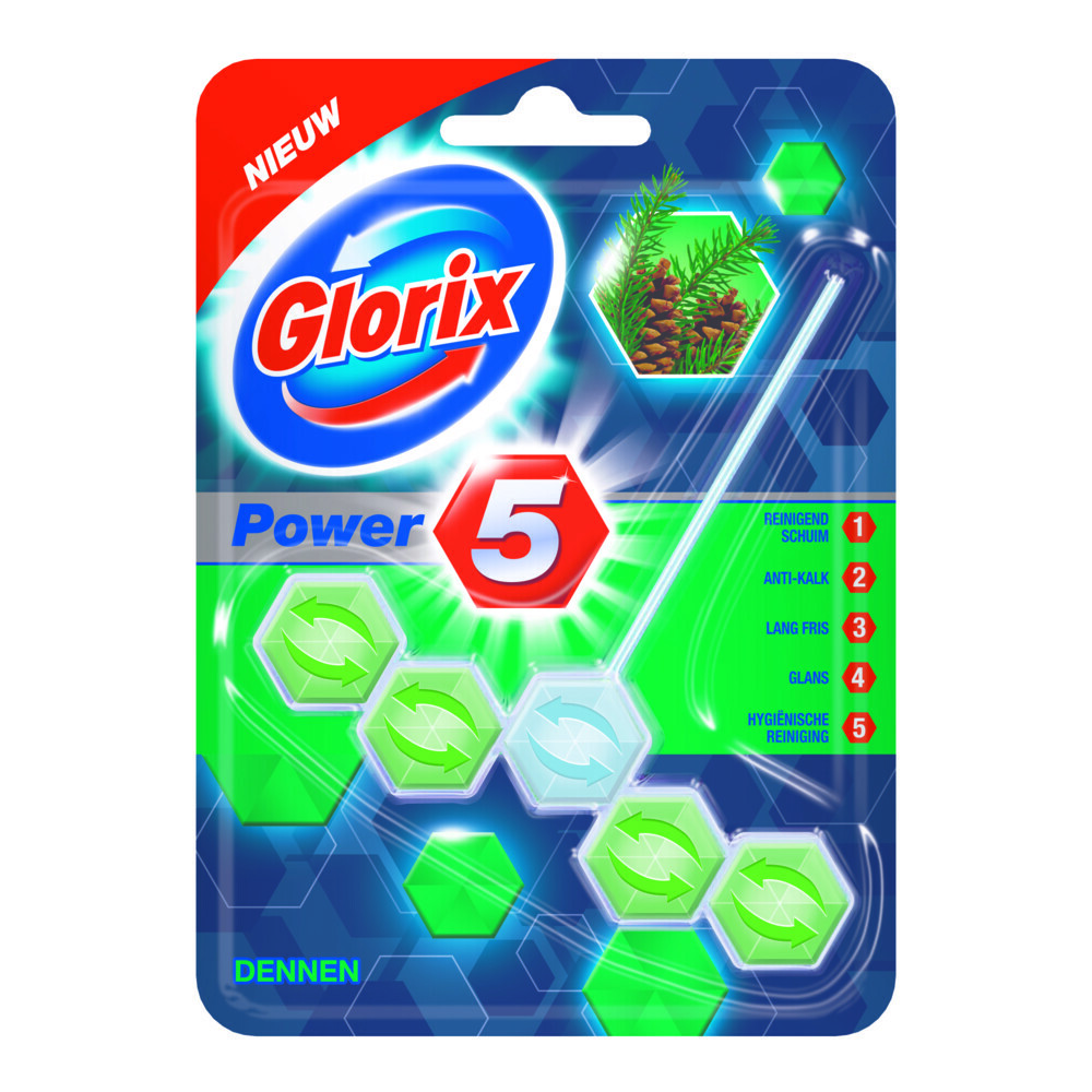 Glorix Toiletblok Power 5 Dennen | Plein.nl