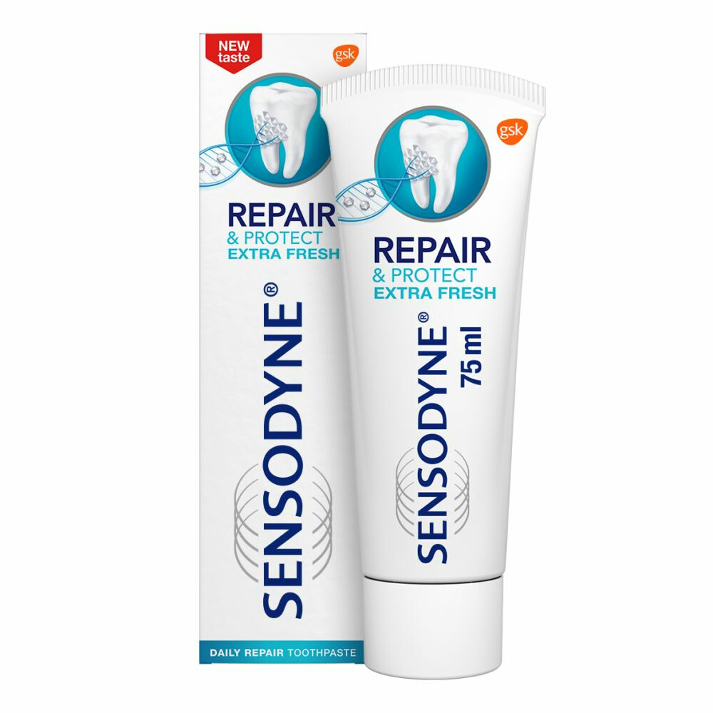 3x Sensodyne Tandpasta Repair & Protect Extra Fresh 75 ml | Plein.nl