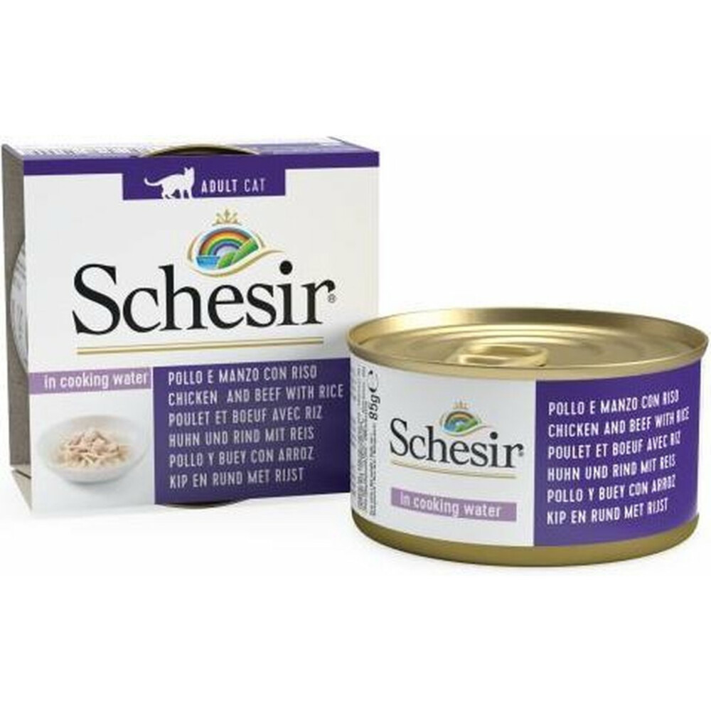 Schesir Kattenvoer Kip - Rund - Rijst 85 gr | Plein.nl