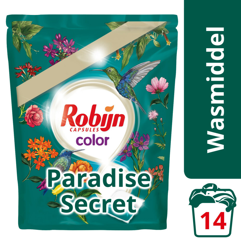 Robijn Wasmiddel Capsules Paradise Secret 14 stuks | Plein.nl