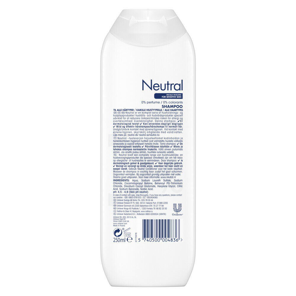 Neutral Shampoo Normaal 250 ml | Plein.nl
