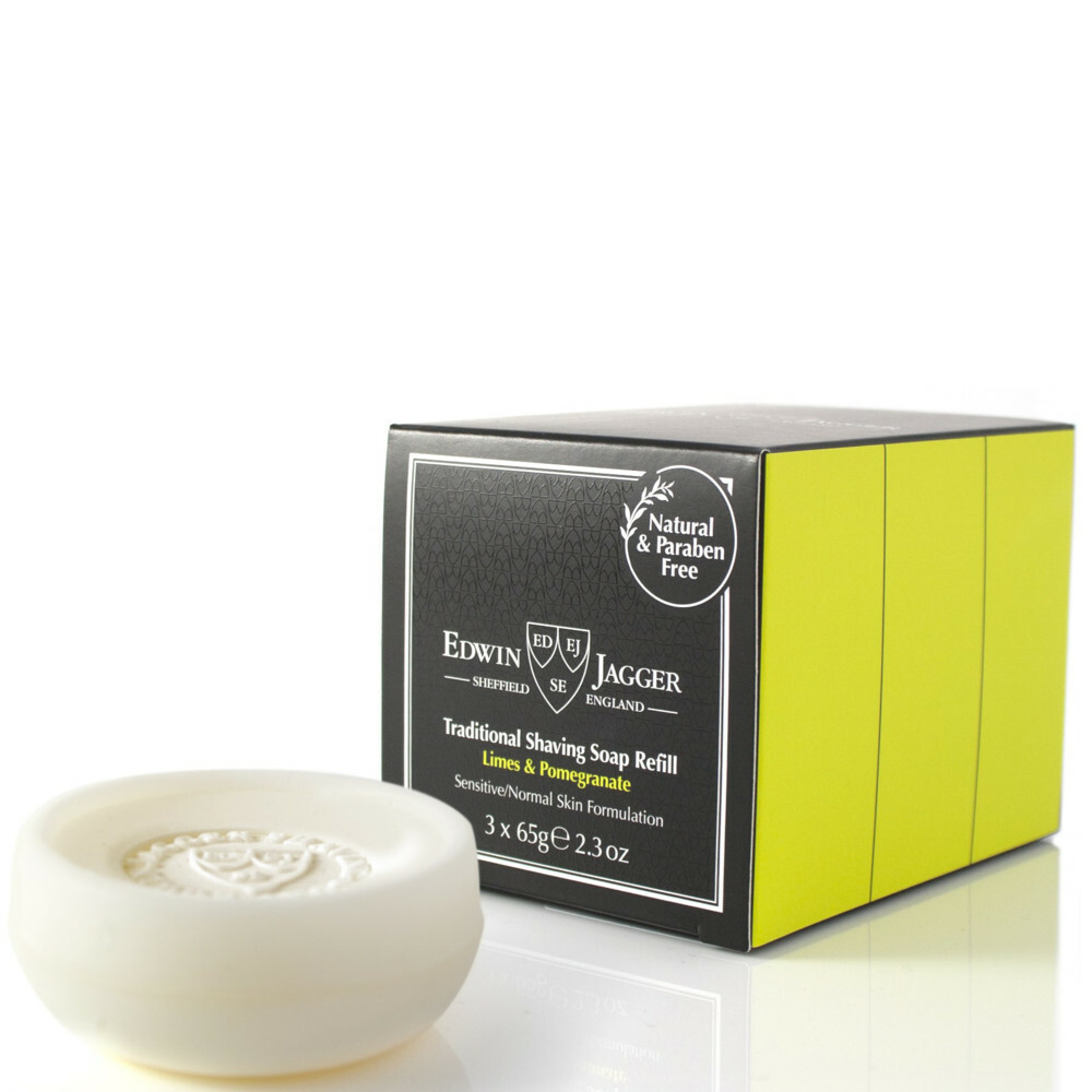 Edwin Jagger Limes en Pomegranate Scheerzeep Navulling 3 stuks | Plein.nl