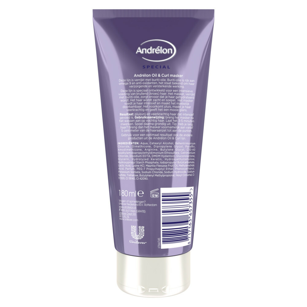 Andrelon Haarmasker Oil & Curl 180 ml | Plein.nl