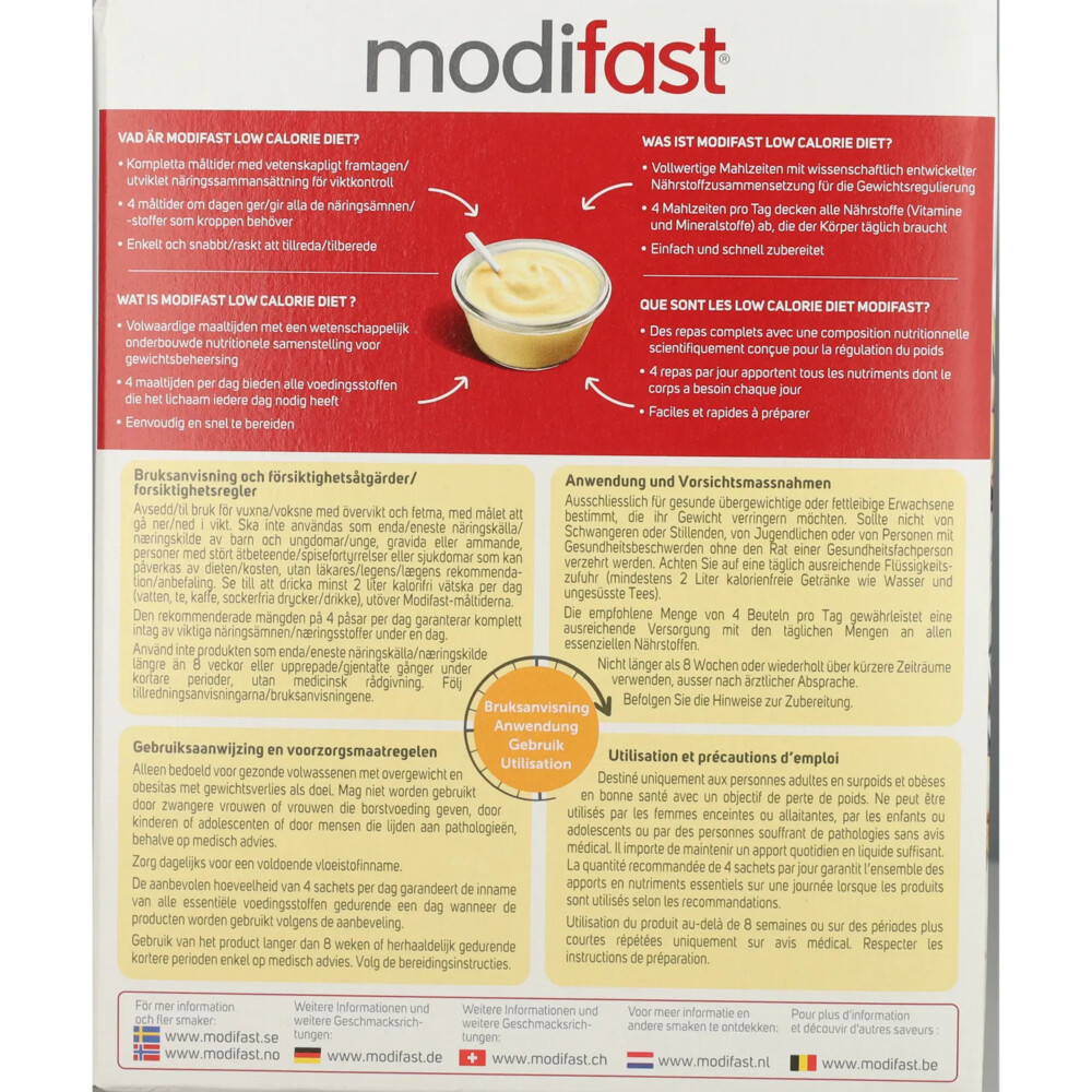 Modifast Intensive Pudding Vanille 8 x 55 gr | Plein.nl