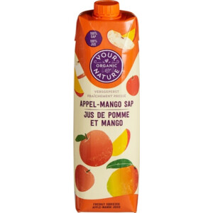 3x Your Organic Nature Fruitsap Appel Mango 1 liter | Plein.nl