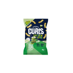 Moonpop Curls Chips Sourcream en Onion 80 gr | Plein.nl
