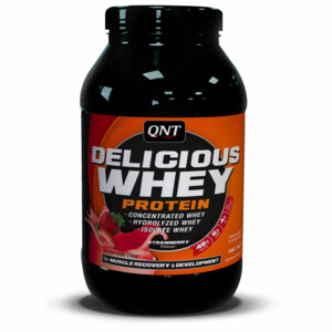 QNT Delicious Whey Protein Powder Strawberry 908 gr | Plein.nl